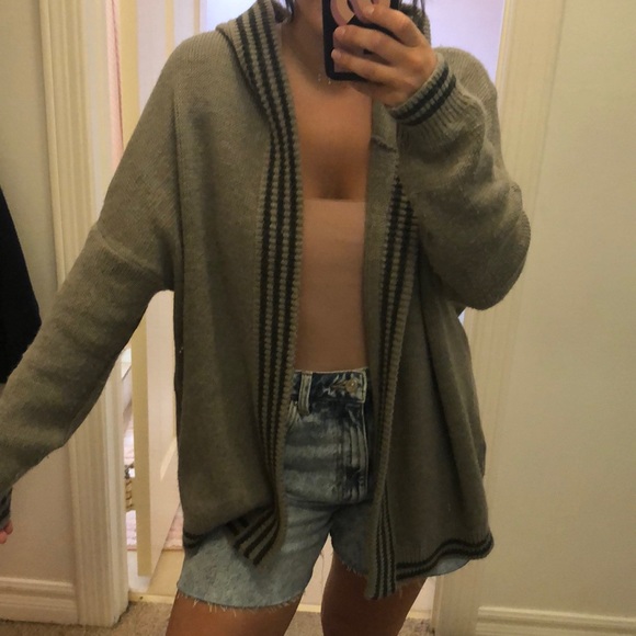 Ecote | Sweaters | Hooded Grey Urban Outfitters Cardigan Sweater | Poshmark